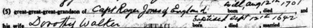Jeannette's take on life: THE GENEALOGY OF CAPTAIN ROGER JONES 1625 ...