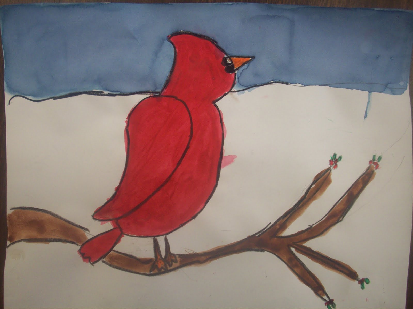 Mrs. Porter's Palette: 2nd Grade Winter Cardinals