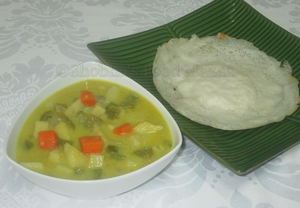 Shobha's Food Mazaa: APPAM AND VEGETABLE STEW