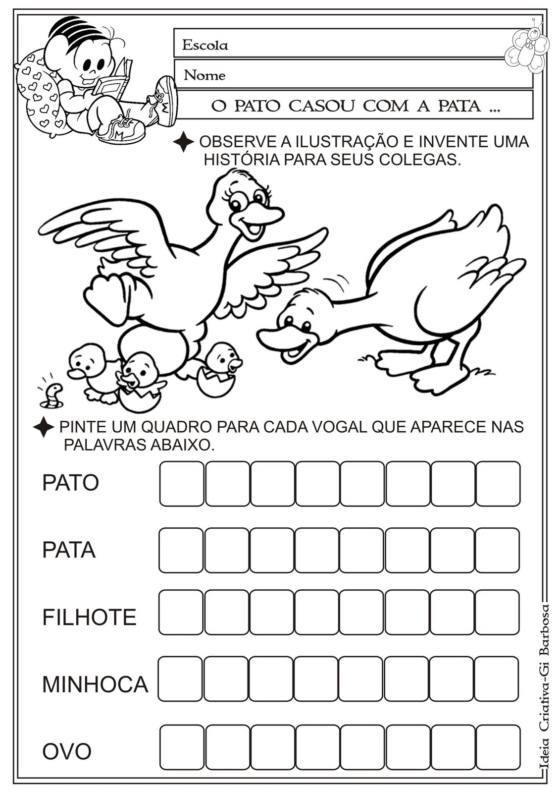 Atividade Pato Educação Infantil - RETOEDU