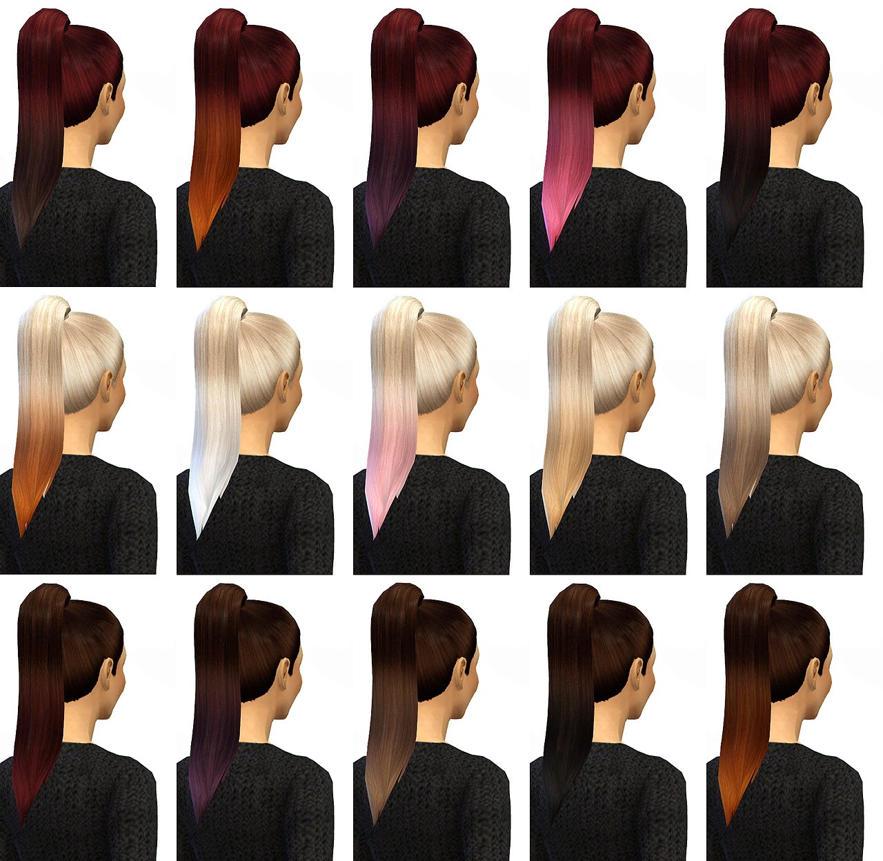 Sims 4 ombre hair recolor - freeloadsxm