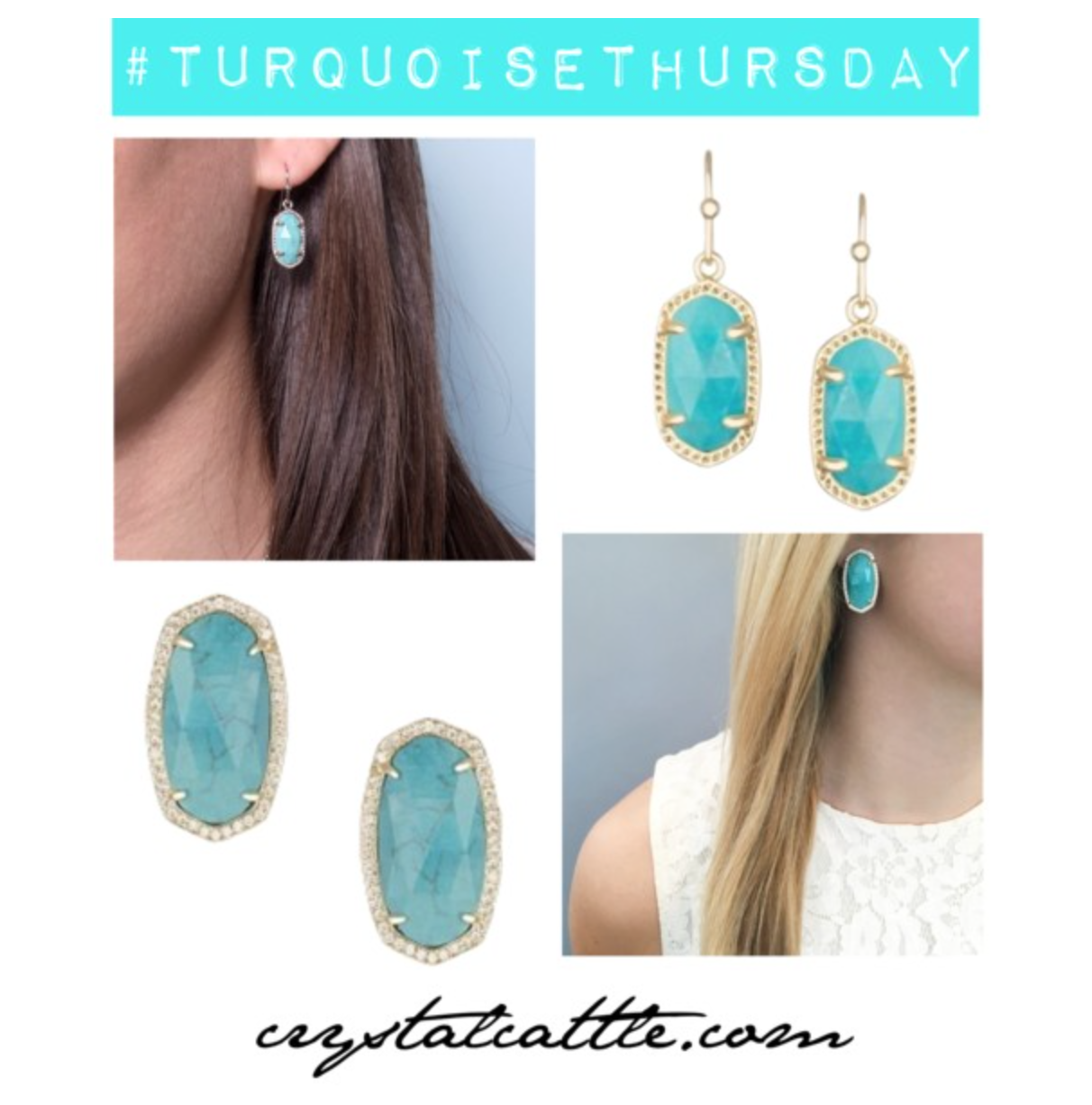 Crystal Cattle: Turquoise Thursday: Kendra Scott New Turquoise Styles