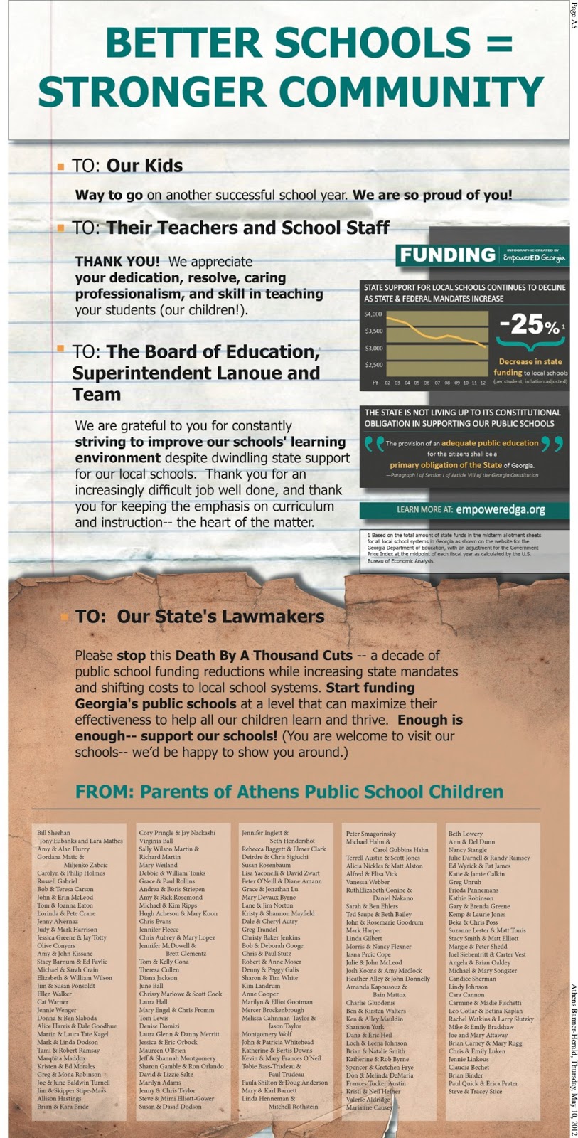 Schools Matter: Better Schools = Stronger Communities