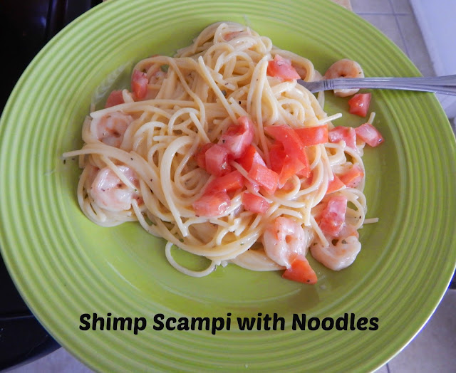 Sweet Cheeks Adventures: Gotron's Shrimp Scampi with Noodles