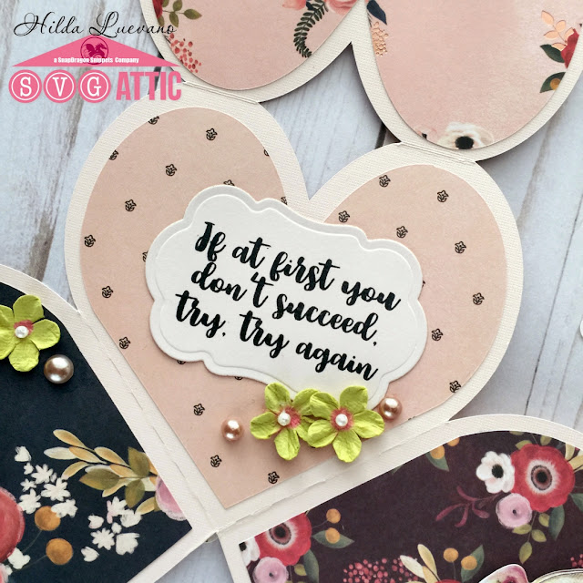 Hilda Designs: Tarjeta de Corazón Desplegable