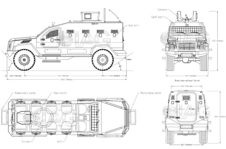 Военный полигон: Бронетранспортер GUARDIAN XTREME 4X4 6X6 MRAP