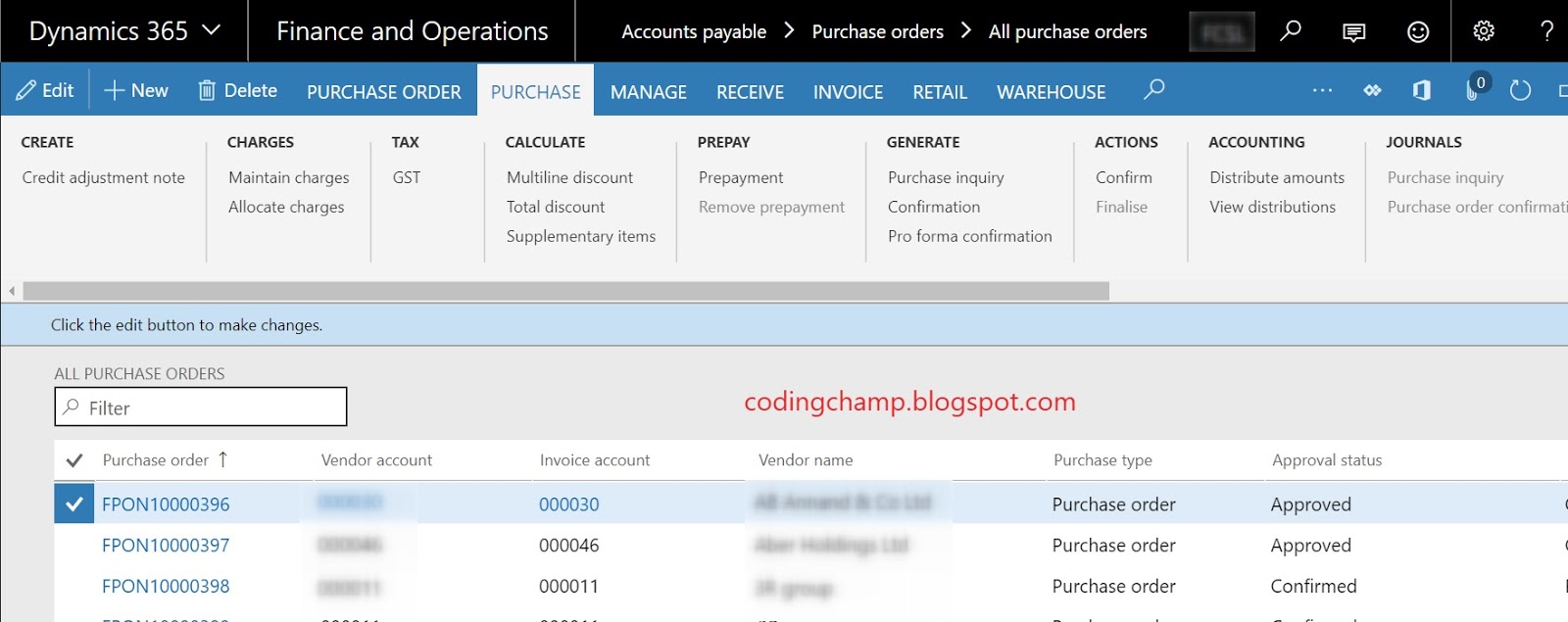 Coding Champ: Purchase Order Confirmation Report in Dynamics D365 for ...