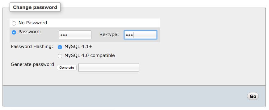 Study Raspberry Pi: phpMyAdmin - Create a new user