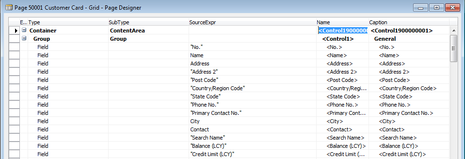 Grid Layout in NAV 2013.