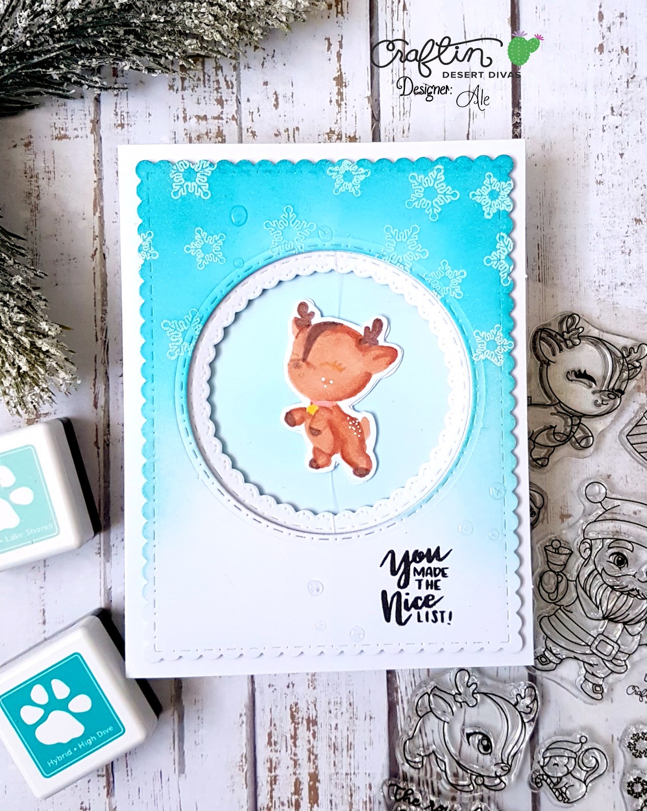 Mirror image card - Craftin Desert Divas stamps and dies