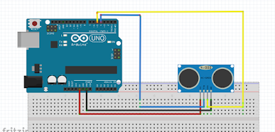 Cara Mengakses Sensor Ultrasonik SRF04 Arduino - Mikrokontroler dan Cloud