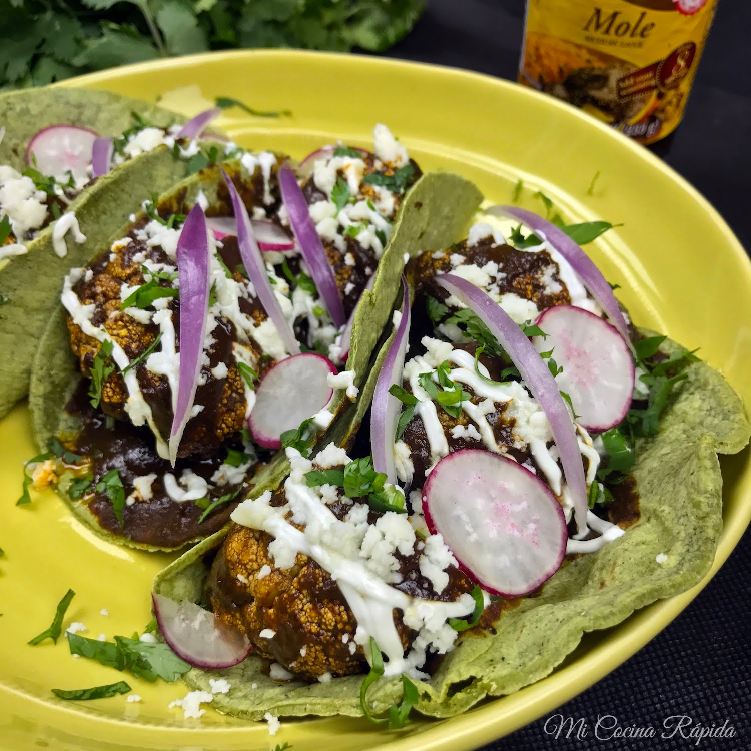 Cauliflower Mole Tacos