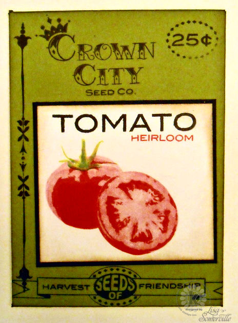 Designs by Lisa Somerville: Heirloom Tomato Seed Packet
