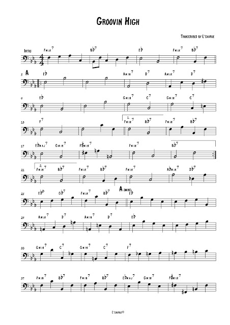 Bass transcriptions: Jazz standards bass lines (3)