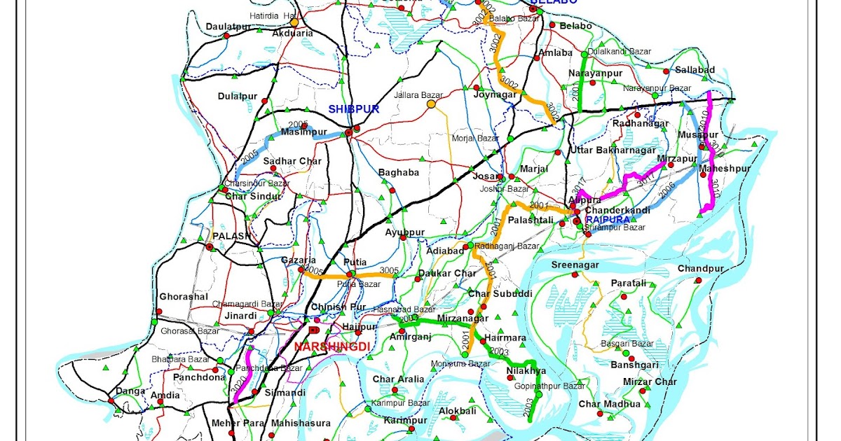 Narsingdi District: District Map Of Narsingdi