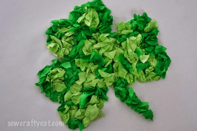 Tissue Paper Four Leaf Clover | Munchkins and Mayhem
