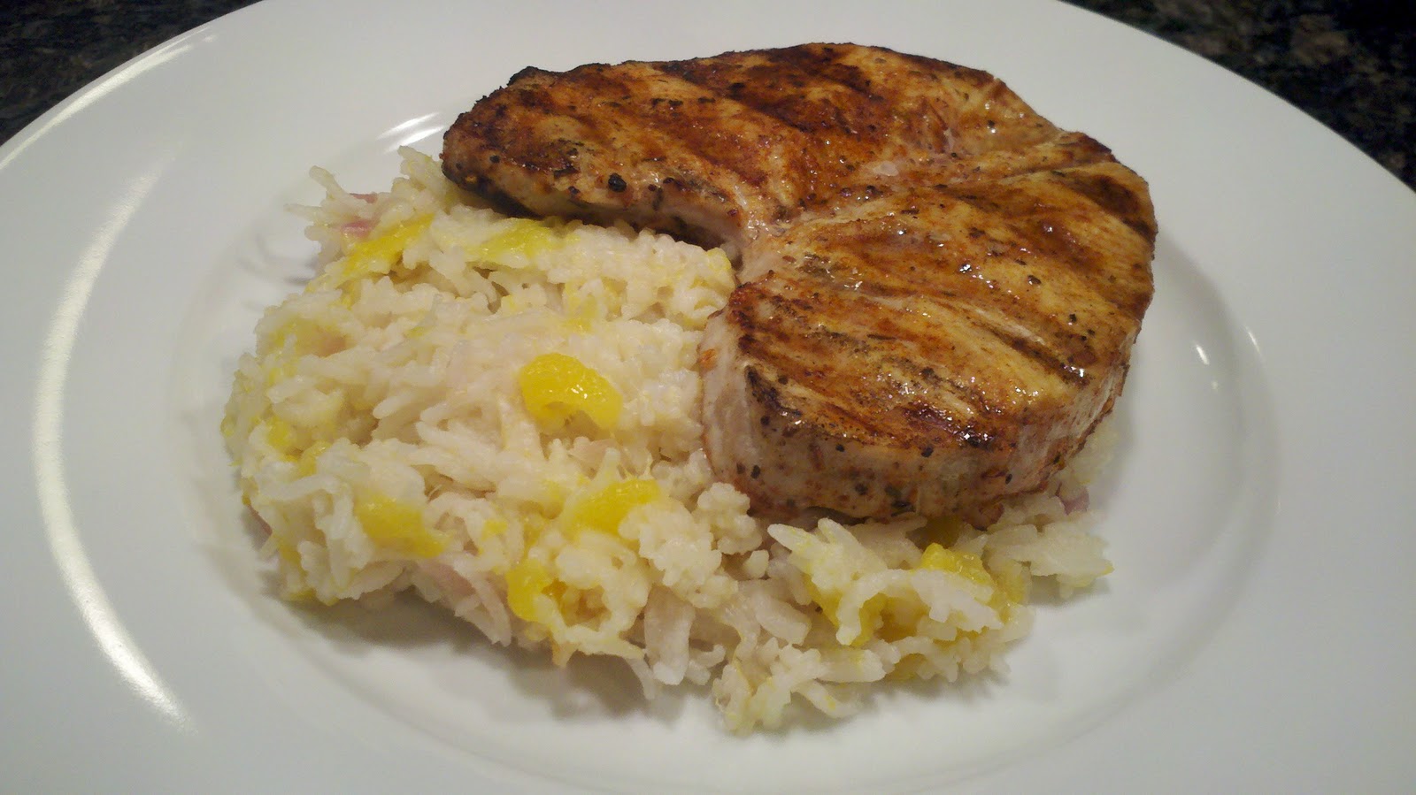Dinner with the Welches: Grilled Shark with Tropical Rice
