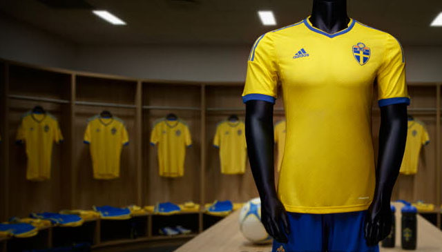 Sweden Adidas Jersey 2013-2014 Home and Away Kit