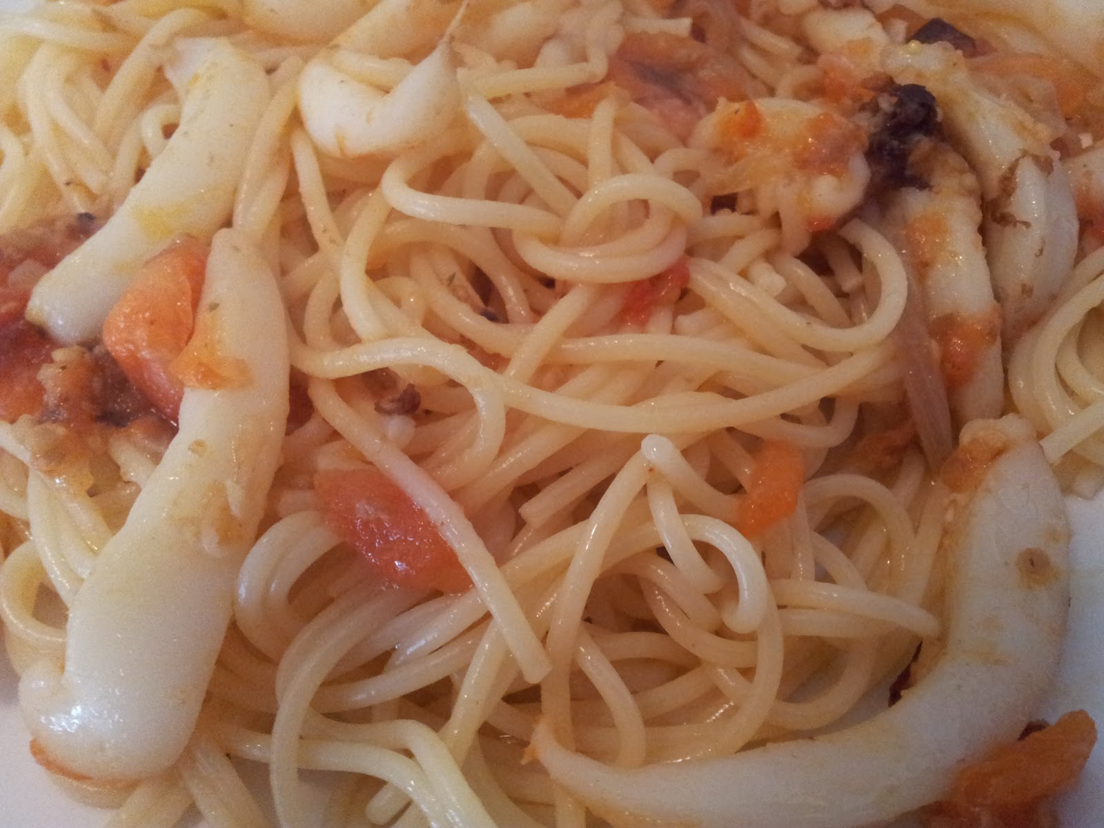 Las recetas de Miss Flowers: Spaghetti con sepia
