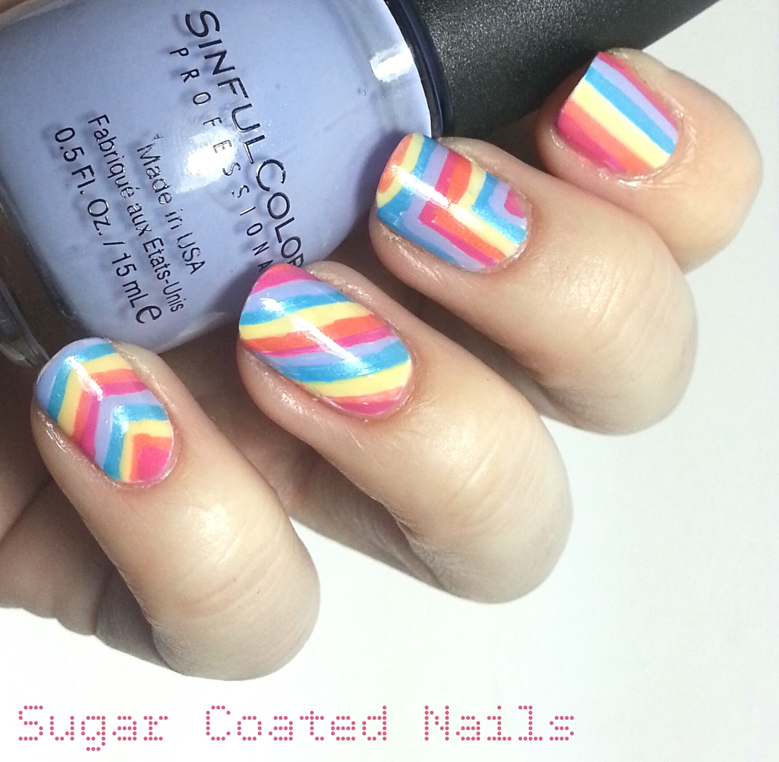 Pastel Stripes ~ Sugar Coated Nails