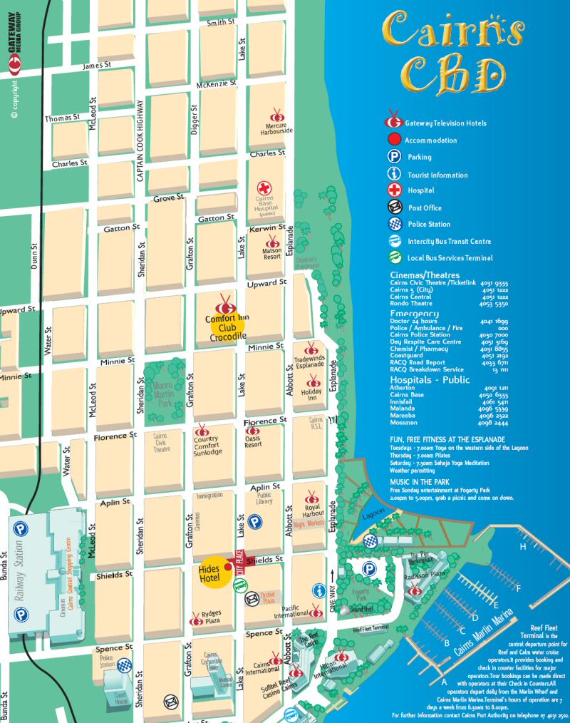 Mapas y planos de Cairns - Australia - Conmimochilacuestas