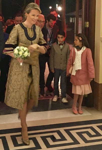 Queen Mathilde attend the opening of Queen Elisabeth Hall