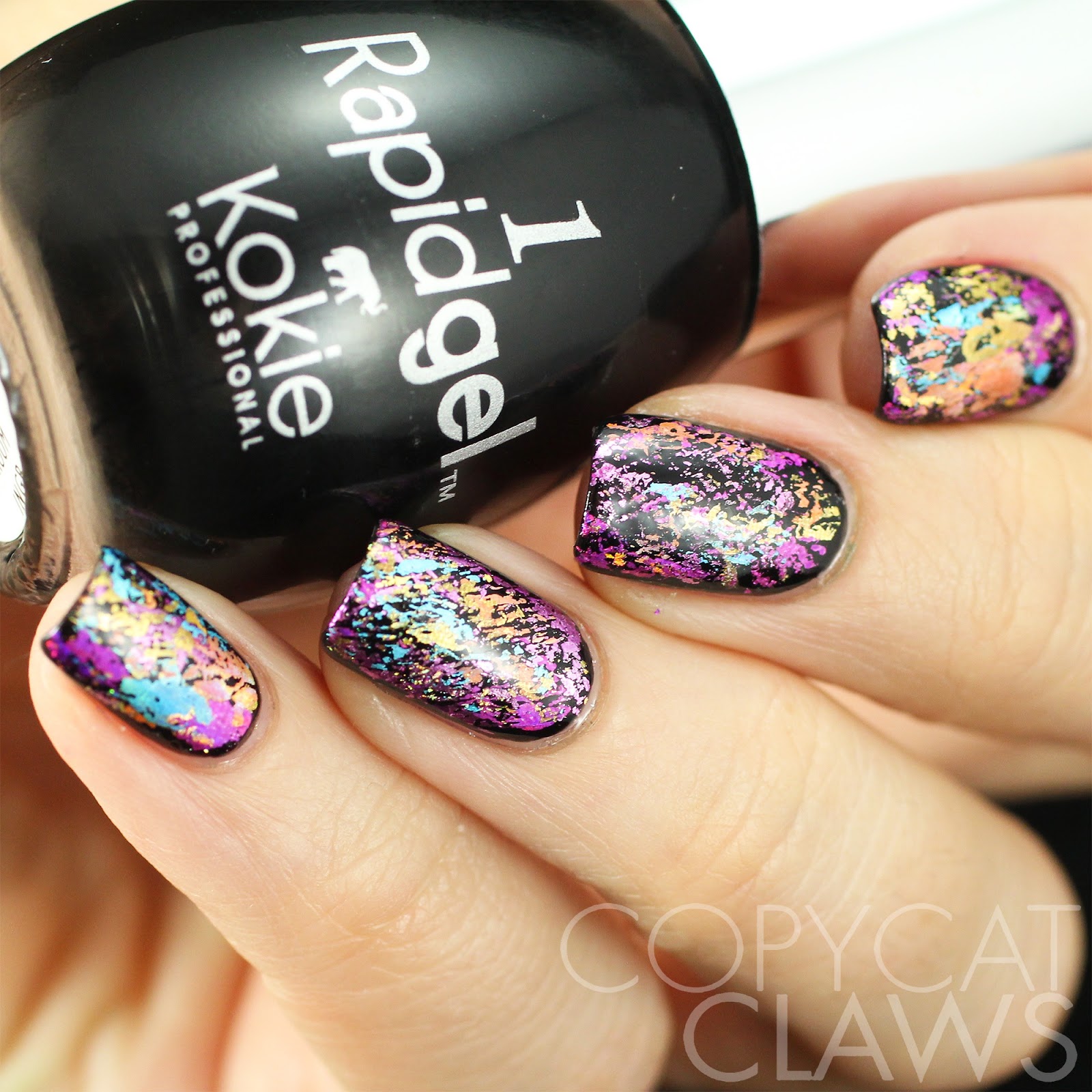 Copycat Claws: 26 Great Nail Art Ideas - Black Base