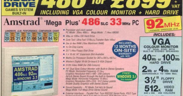 The Amstrad Mega PC - 1992-93