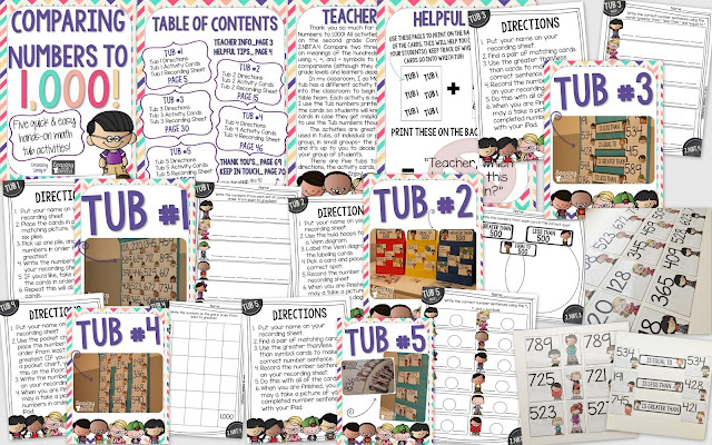 Comparing Numbers to 1,000 {FREEBIE} - Hello Sandy Patterson