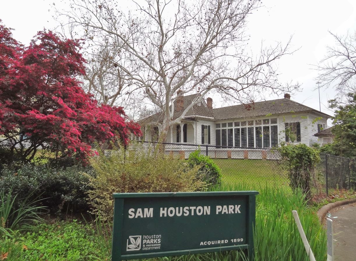 Houston in Pics: Sam Houston Park in Downtown Houston with Early Housto