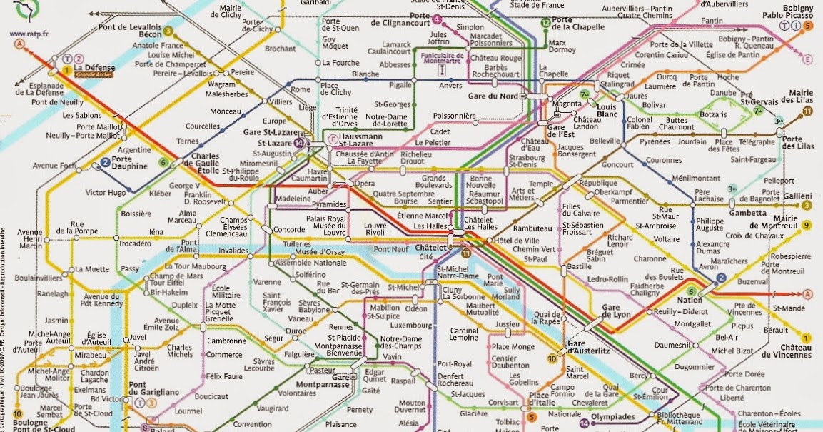 My Favorite Views: France - Paris, Metro & Bus Map