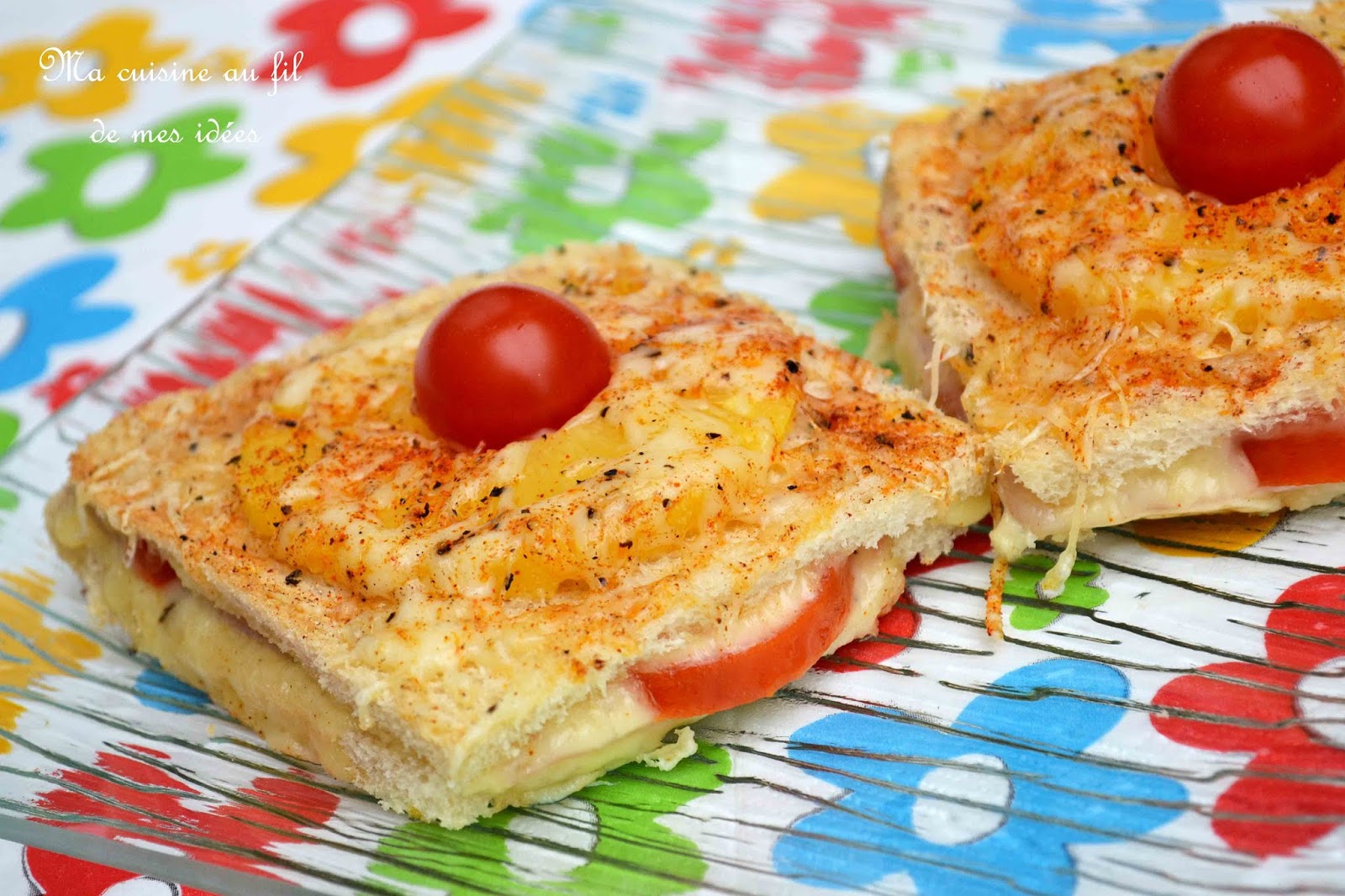 Ma cuisine au fil de mes idées...: Croques Hawaii... pour les jours de ...