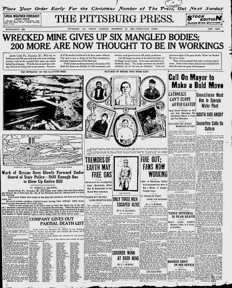 Old Industry of Southwestern Pennsylvania : The Darr Mine Disaster