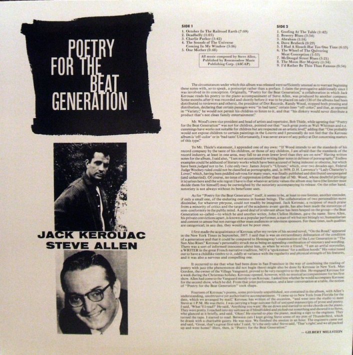 Vinyl Exam: Poetry For The Beat Generation - Jack Kerouac/Steve Allen