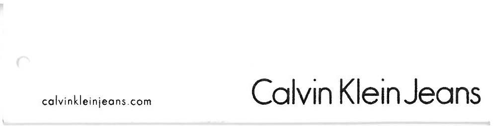 TheHangTagBlog: Calvin Klein Jeans Hang Tag