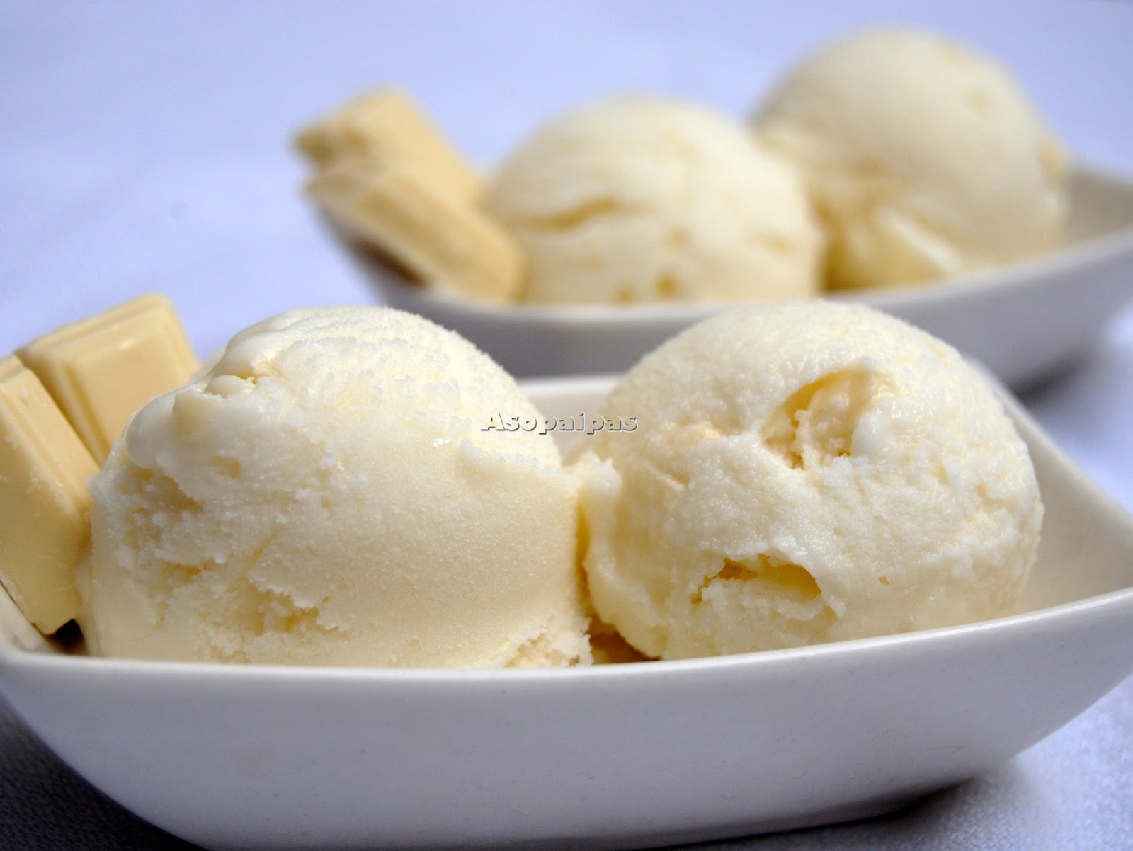 Helado de Chocolate Blanco.Receta | Asopaipas. Recetas de Cocina Casera