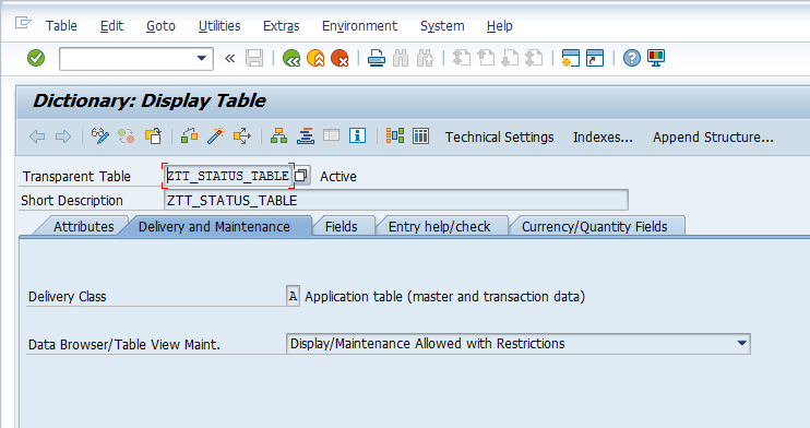 ABAP : ABAP – Tables