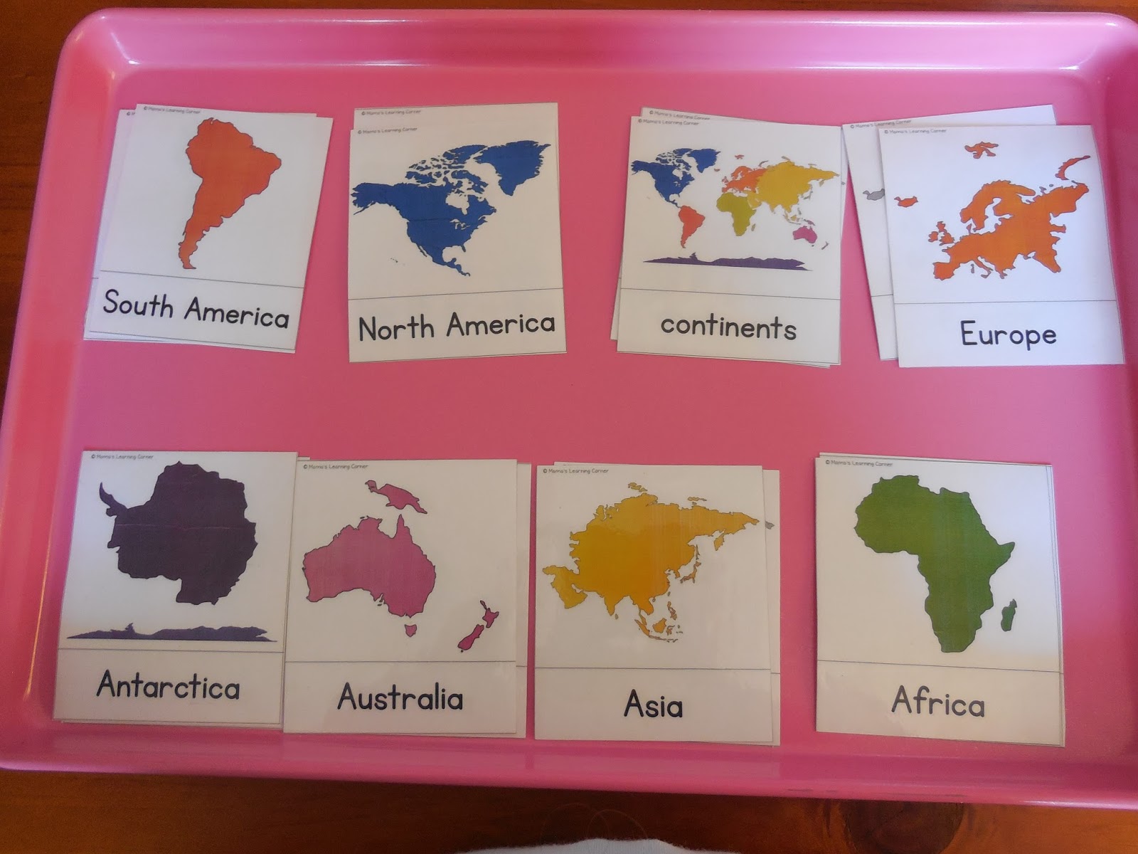 The Paper Maid: Montessori Continents Matching