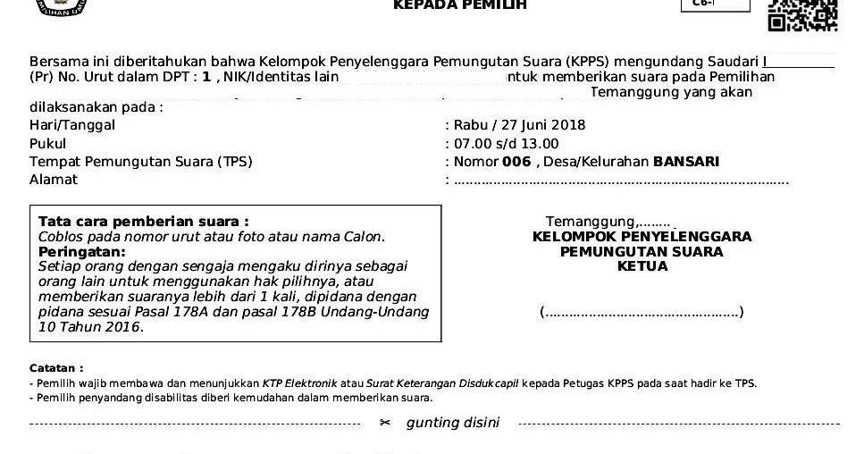 Formulir Model C Kpu Pemilu 2019 - Seputar Model