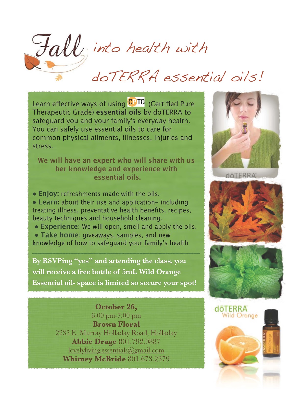 Brown Floral: Fall into Health with doTERRA Essential Oils!