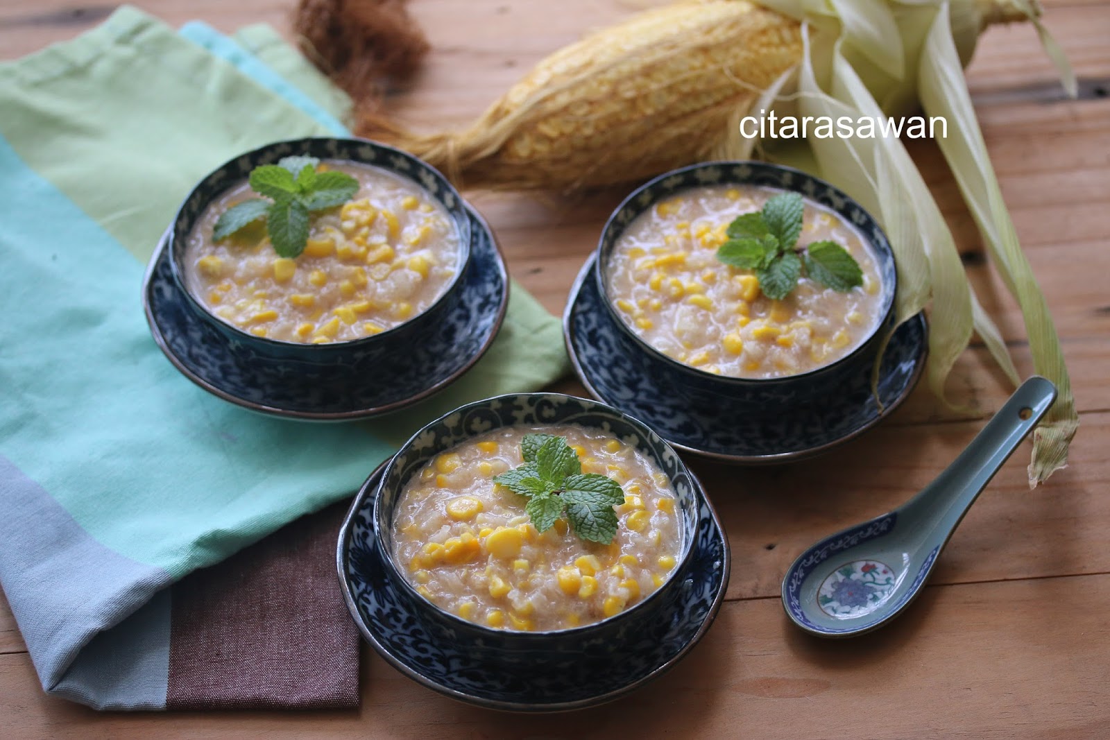 Bubur Pulut Jagung Durian ~ Resepi Terbaik