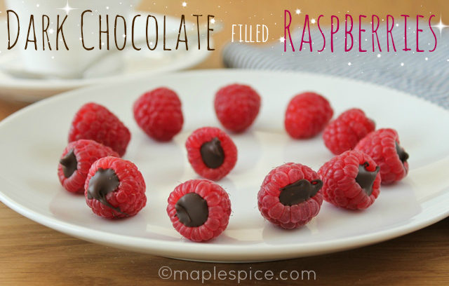 maple•spice: Dark Chocolate filled Raspberries