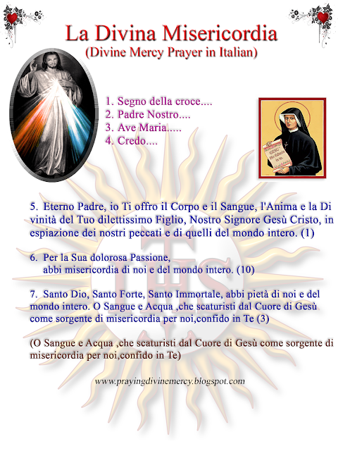 Divine Mercy Prayers: Divine Mercy Prayer in Italian (La Divina ...