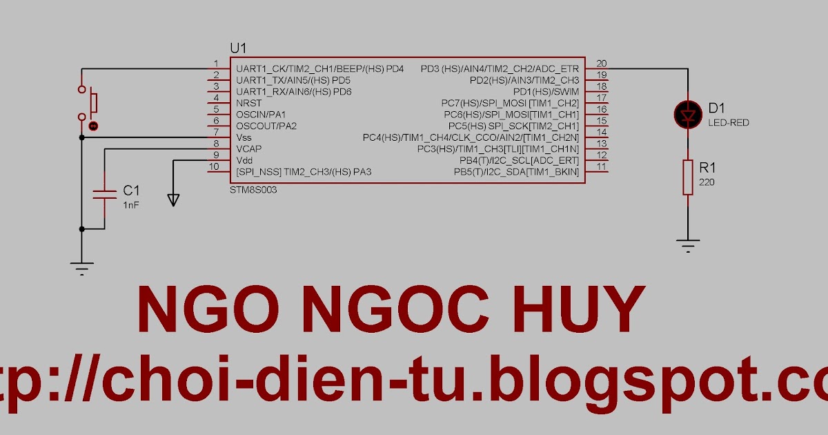 Điện tử ứng dụng: Bài 3: GPIO trong STM8S003 với thư viện STM8S/A ...