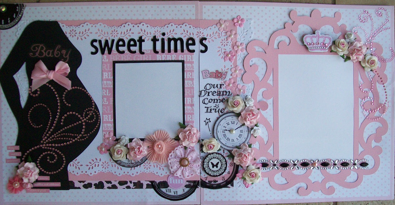 AMAZING GRACE Paper Crafts: Layouts for baby girl