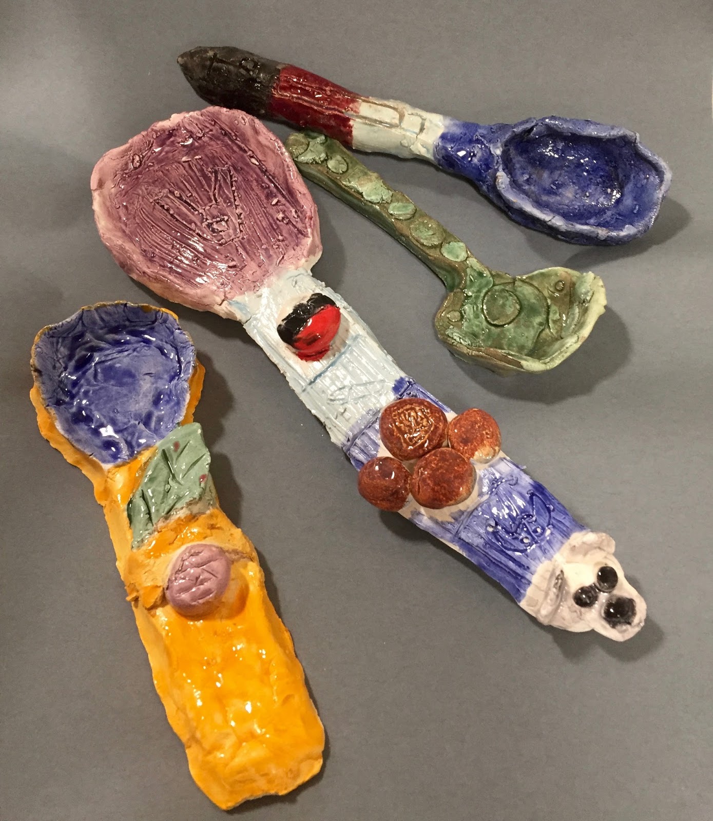 Grandville Elementary ART: Clay Totem Spoons