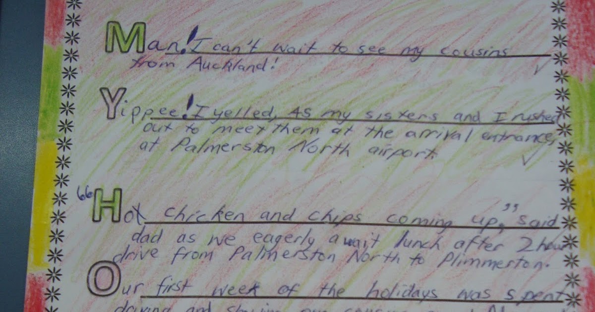 Incredible Cornerstone Kids: Homework Holiday Acrostic Poems