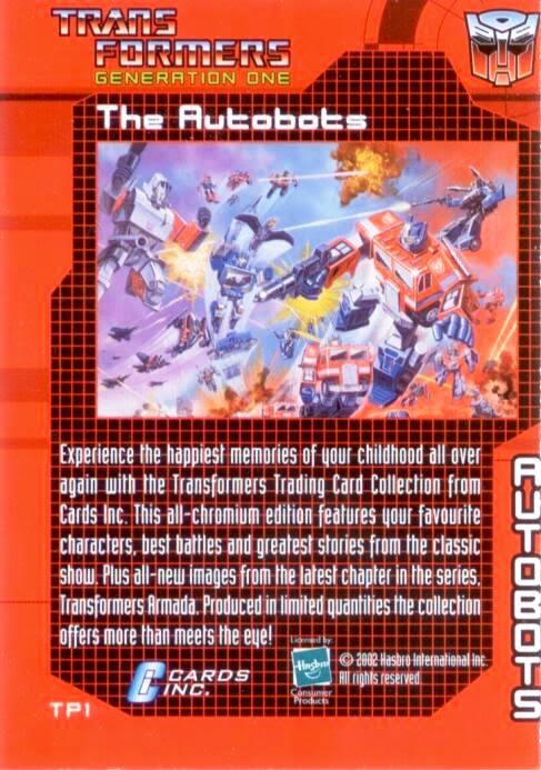Transformers Bio Card Database: 2002 Cards Inc.