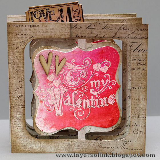 Layers of ink: Valentine Blueprints Accordion Card