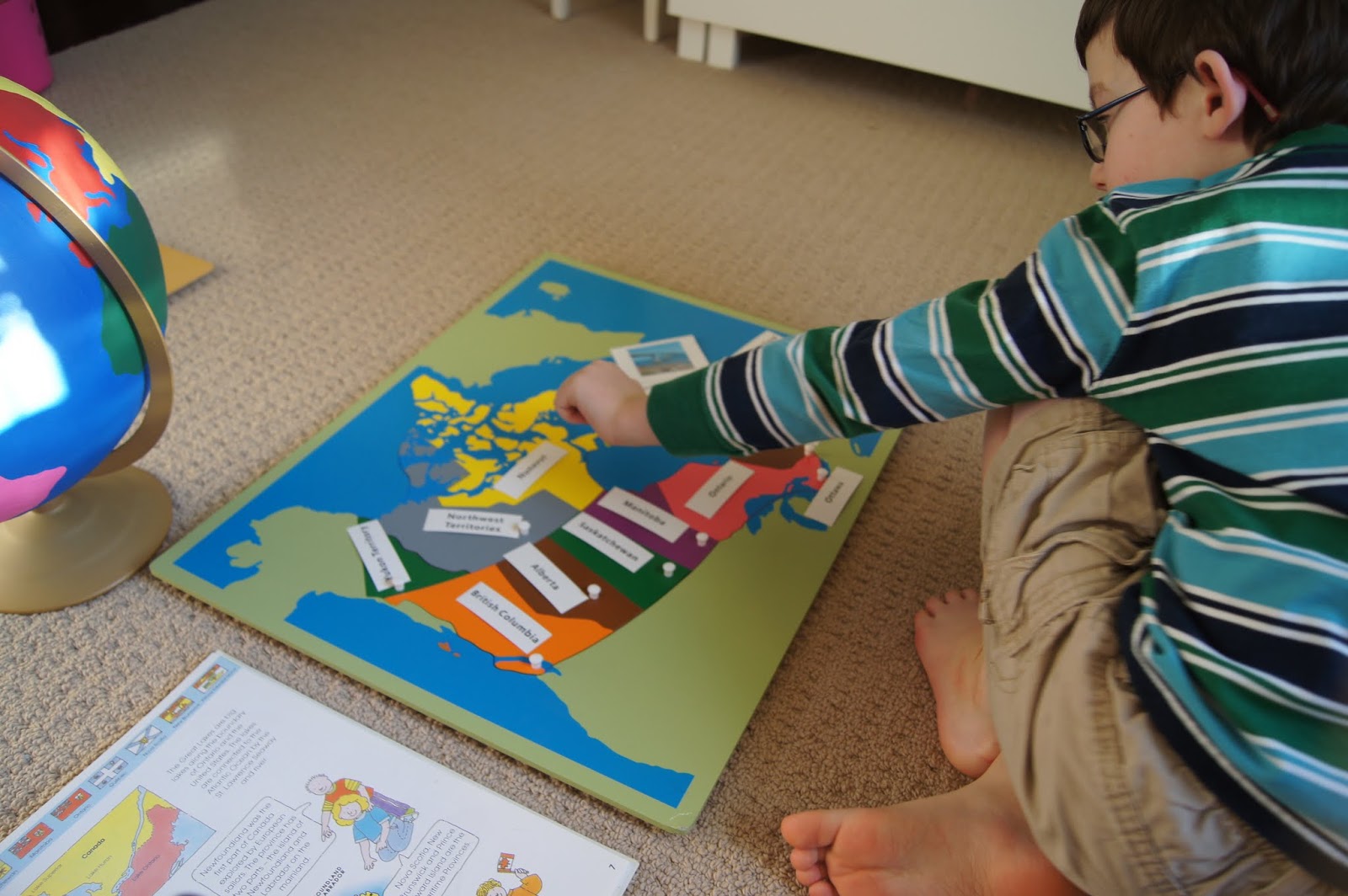 Montessori Geography, Me On The Map Activity - "Making Montessori Ours"